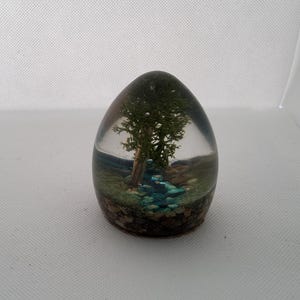 Paperweight/ornament With Tree, and Stream in Epoxy Resin Art - Etsy