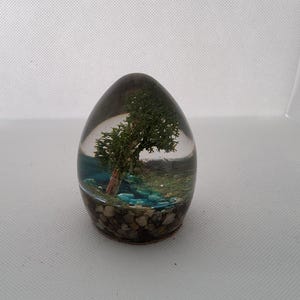 Paperweight/ornament With Tree, and Stream in Epoxy Resin Art - Etsy
