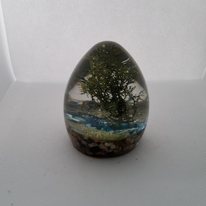 Paperweight/ornament With Tree, and Stream in Epoxy Resin Art - Etsy
