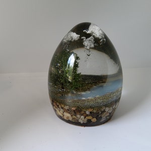 Paperweight/ornament With Tree, and Stream in Epoxy Resin Art - Etsy