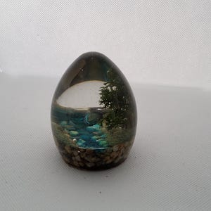 Paperweight/ornament With Tree, and Stream in Epoxy Resin Art - Etsy