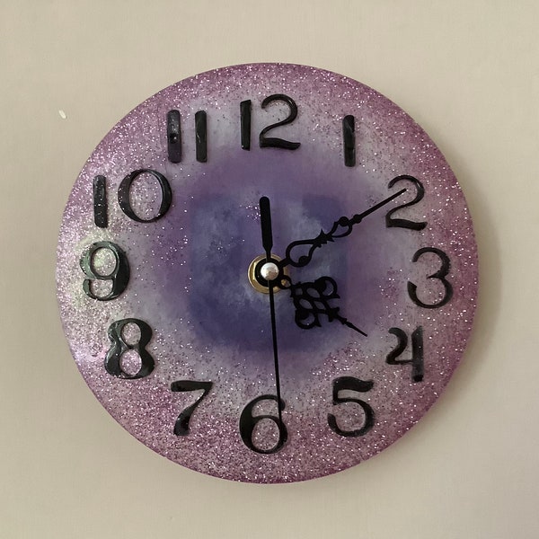 Purple Wall Clock - Etsy