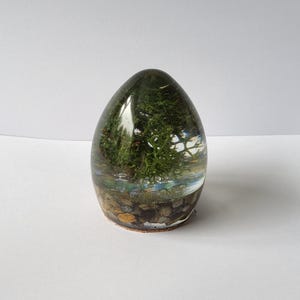 Paperweight/ornament With Tree, and Stream in Epoxy Resin Art - Etsy