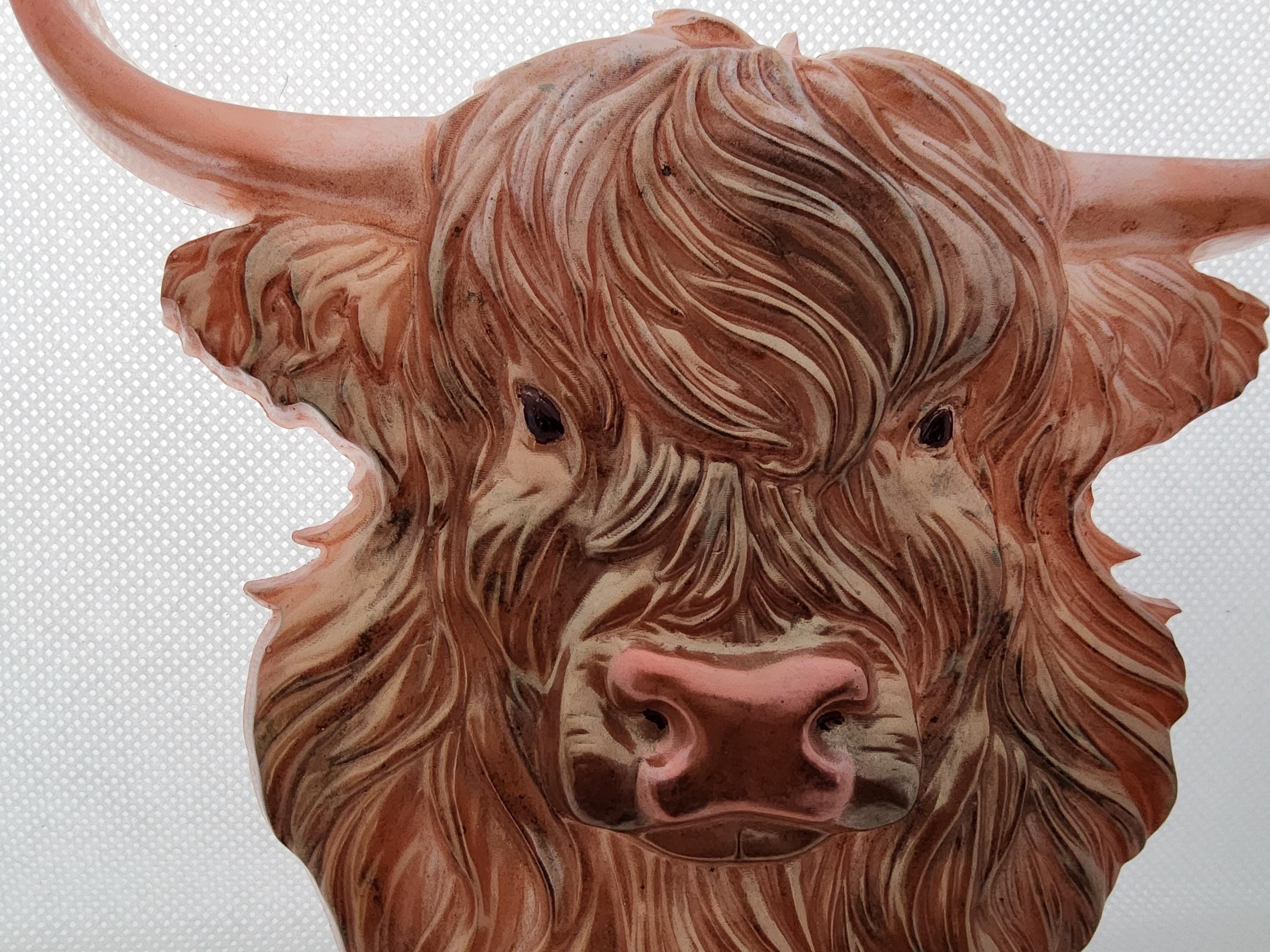 Highland Cow Resin Wall Decor Hand Made - Etsy