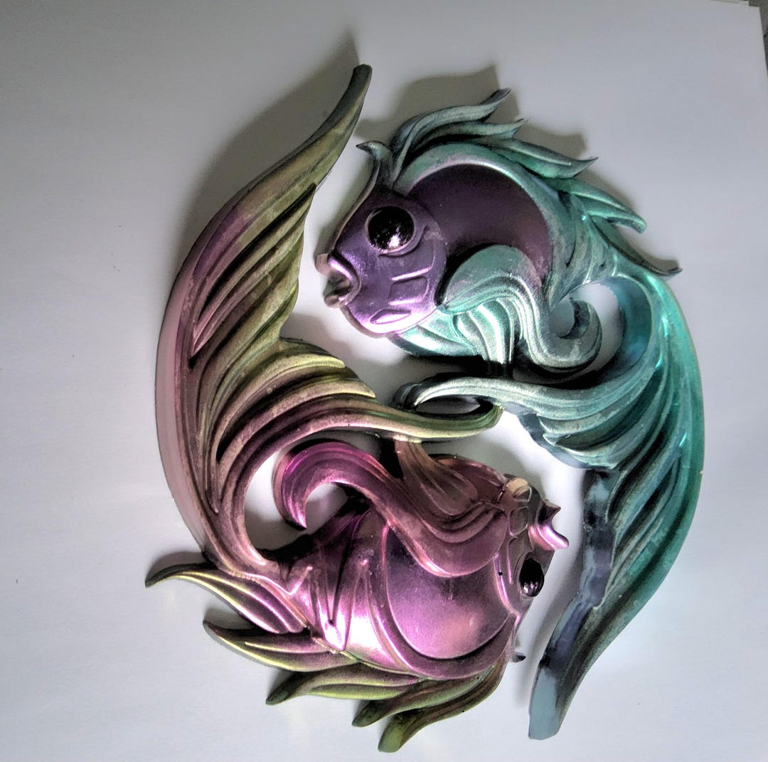 Betta Fish Wall Art in Epoxy Resin, Exotic Siamese Fighting Fish - Etsy