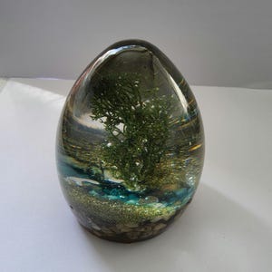 Paperweight/ornament With Tree, and Stream in Epoxy Resin Art - Etsy