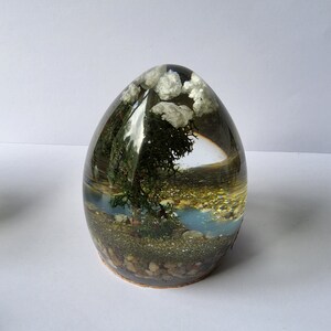 Paperweight/ornament With Tree, and Stream in Epoxy Resin Art - Etsy
