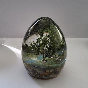 Paperweight/ornament With Tree, and Stream in Epoxy Resin Art - Etsy