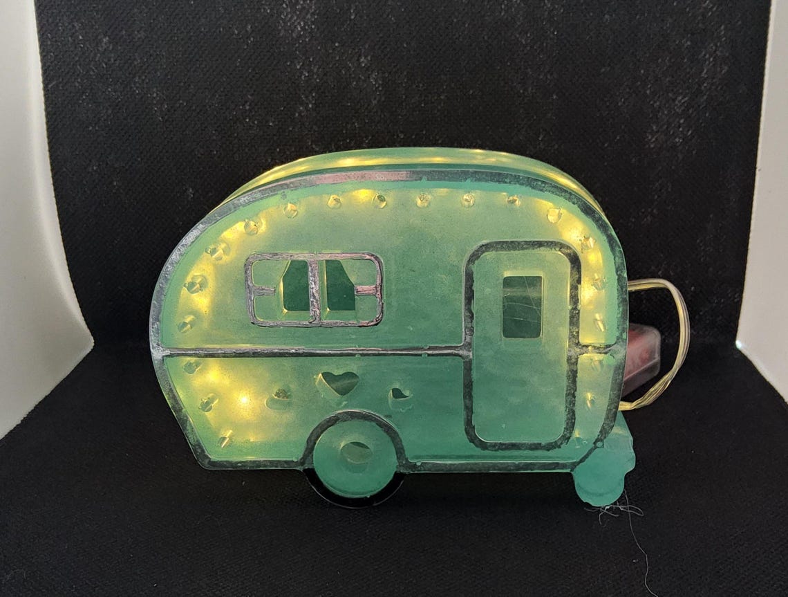 Caravan Nightlight Resin Art Lamp Gift - Etsy