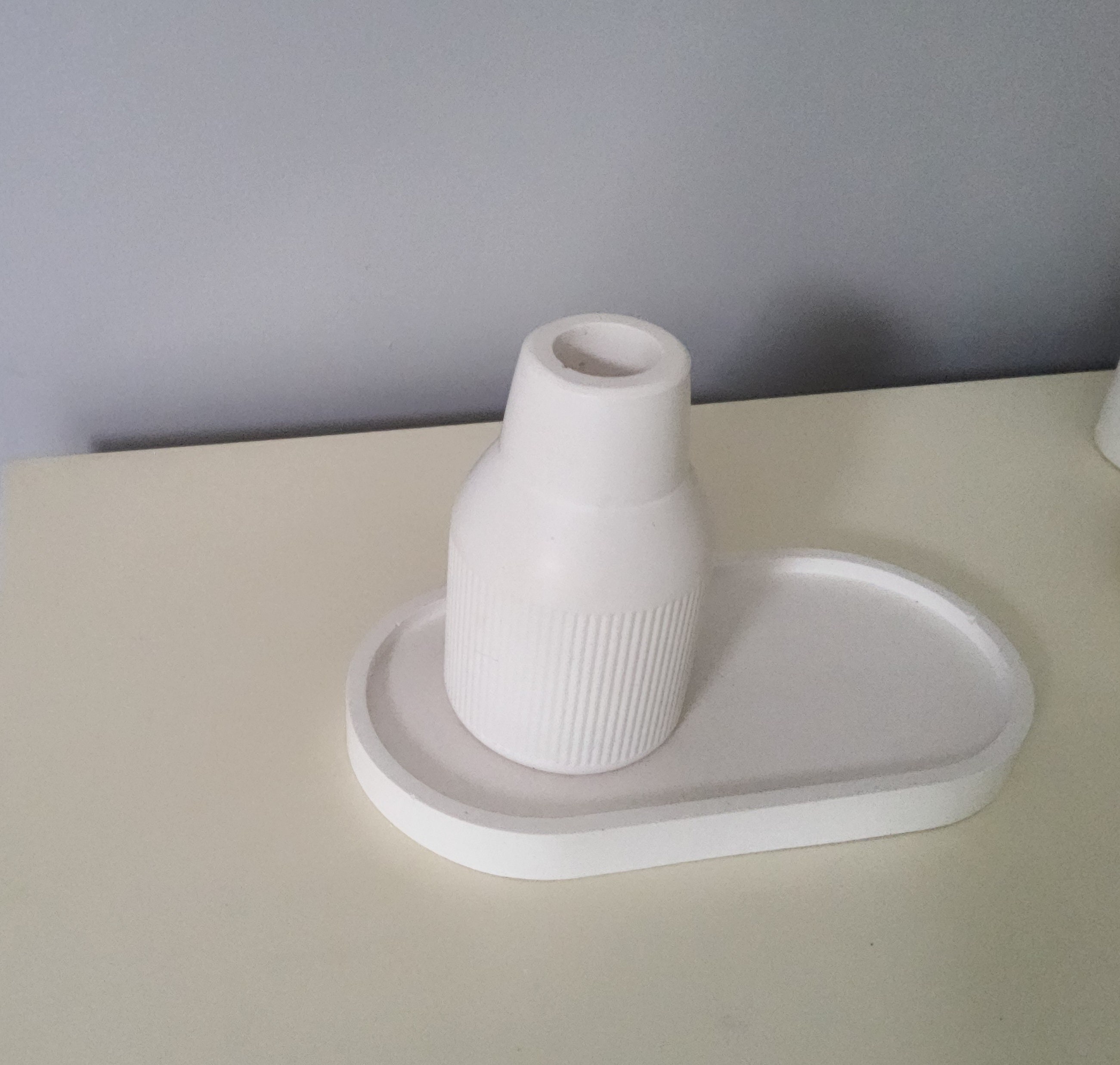 Vases, Dishes and Tray in Ivory, Casted in Aquacast - Etsy