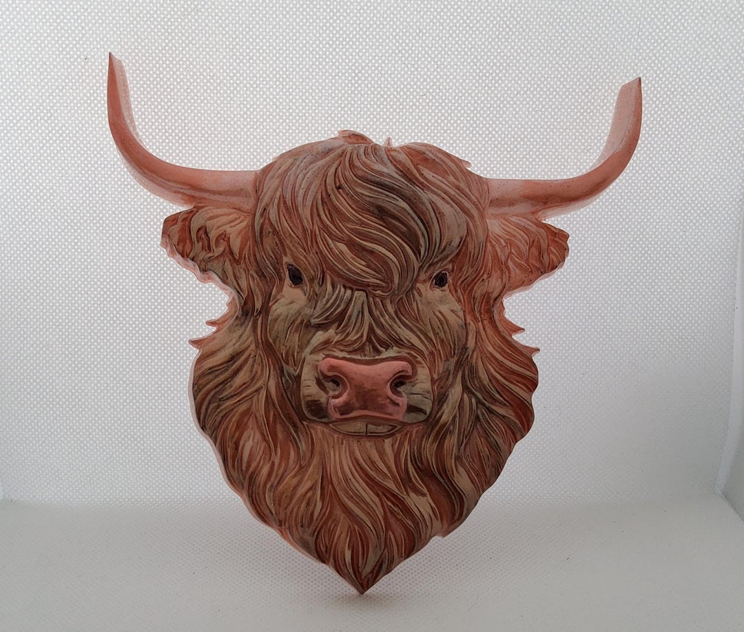 Highland Cow Resin Wall Decor Hand Made - Etsy