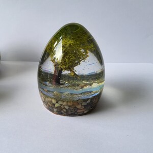 Paperweight/ornament With Tree, and Stream in Epoxy Resin Art - Etsy