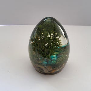 Paperweight/ornament With Tree, and Stream in Epoxy Resin Art - Etsy