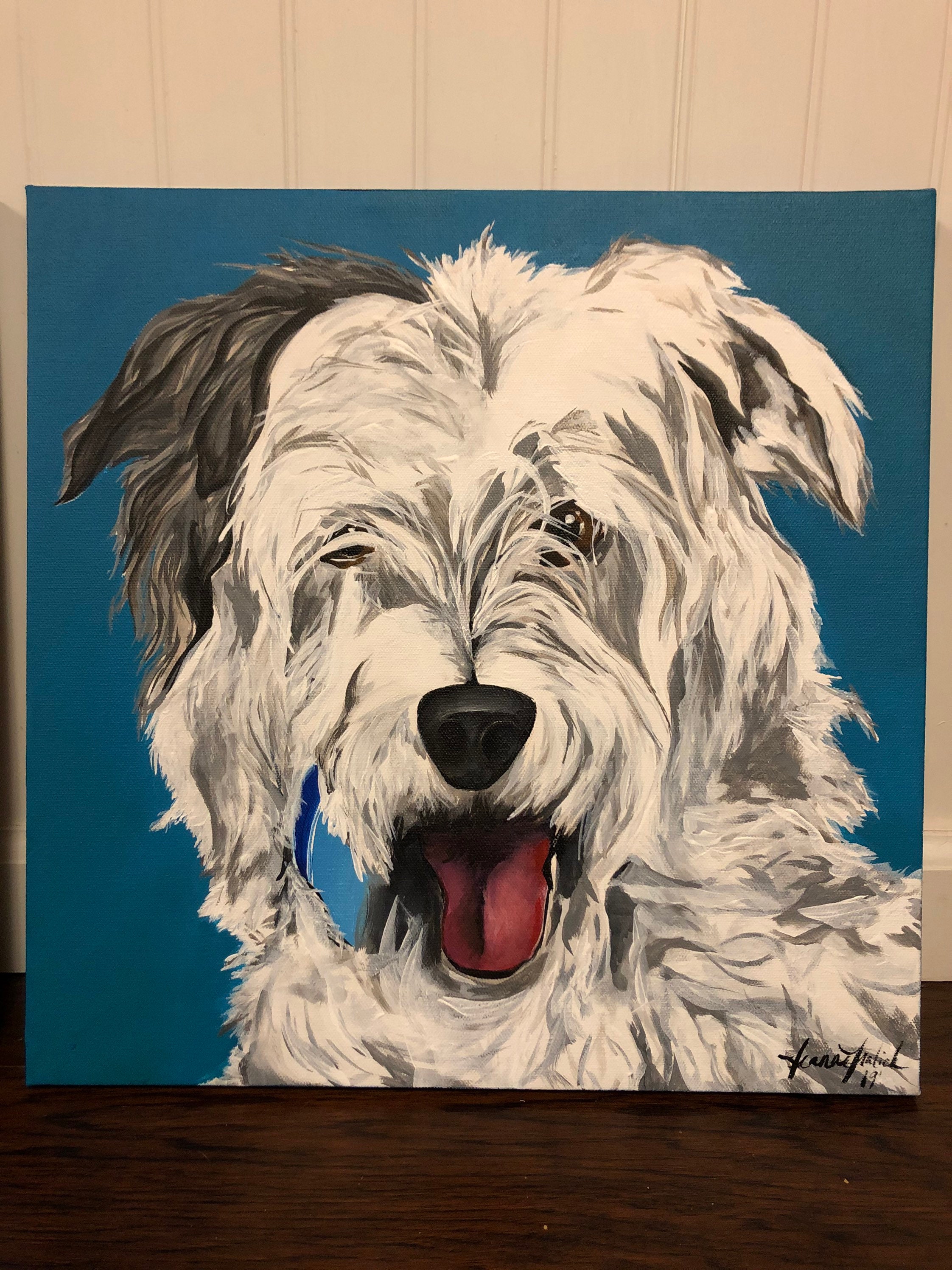 16x16” Pet Portrait (custom) - Etsy