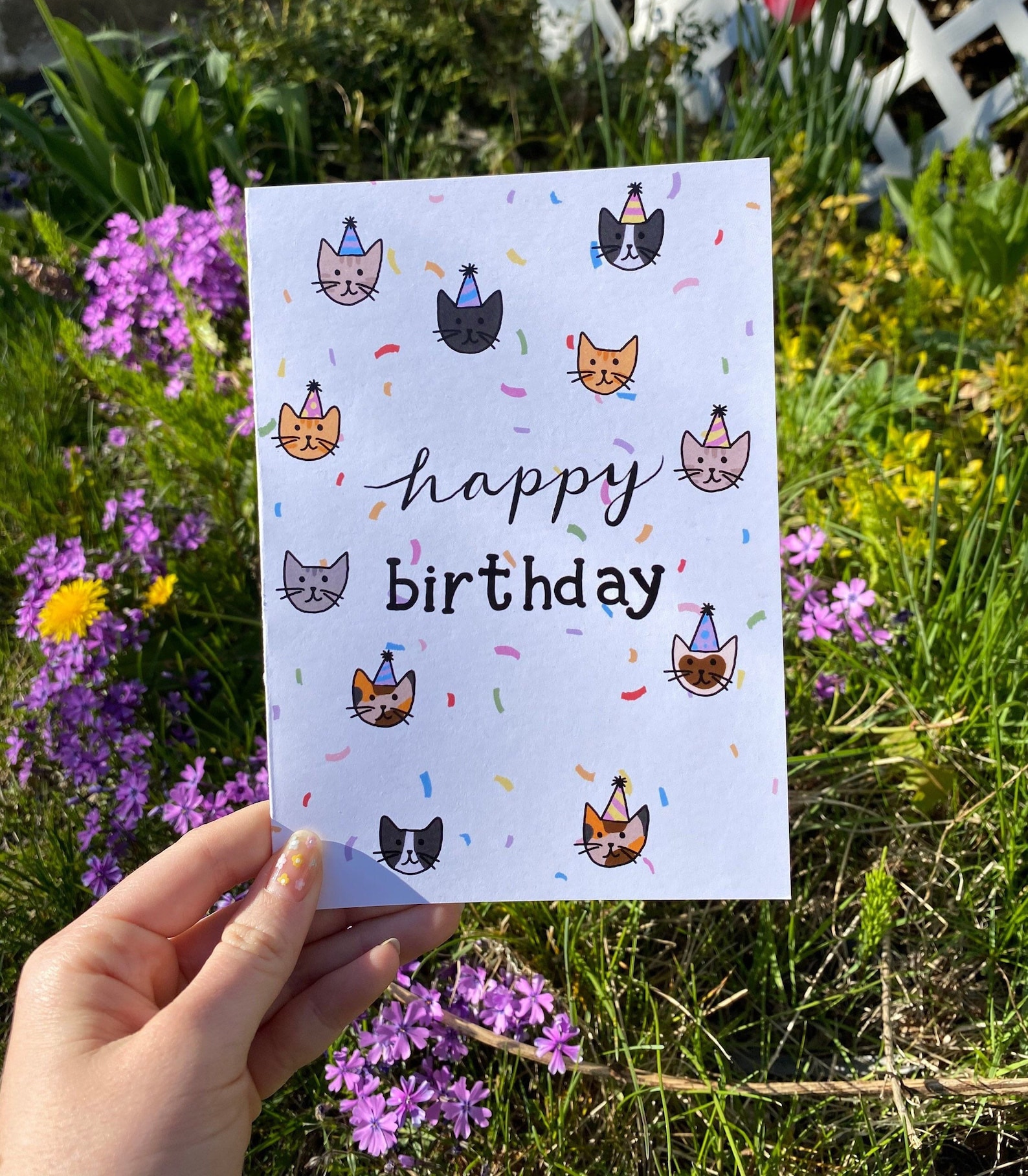 Cat Birthday Card - Etsy