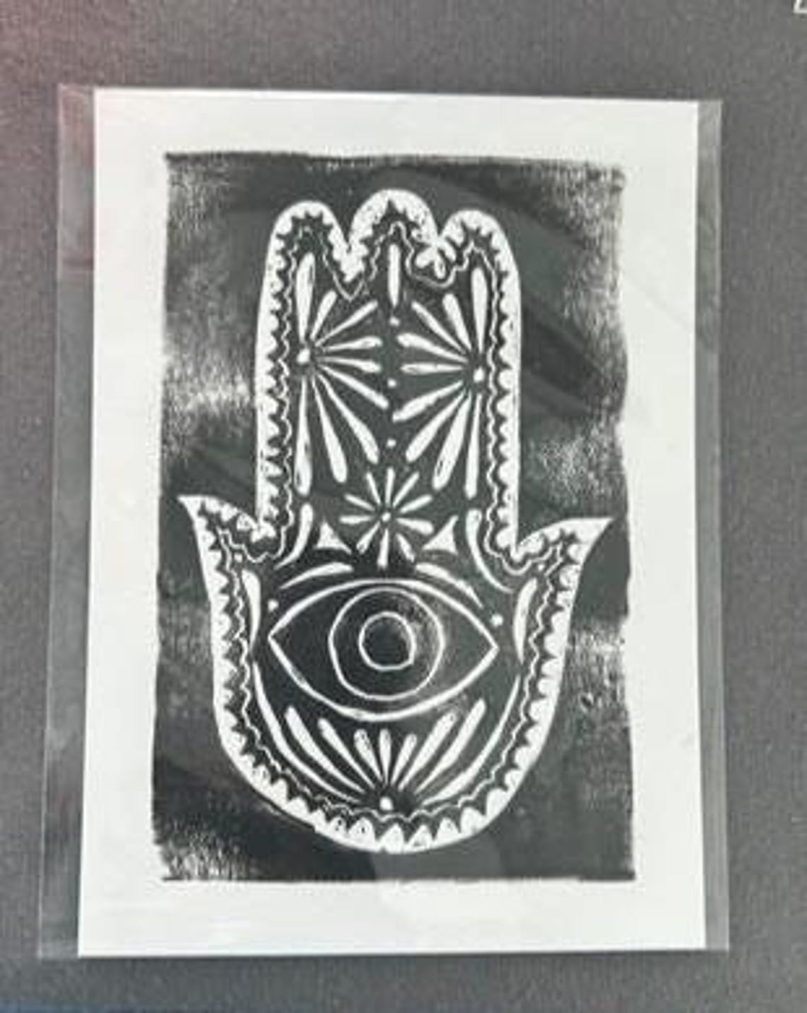 Hamsa Block Print - Etsy