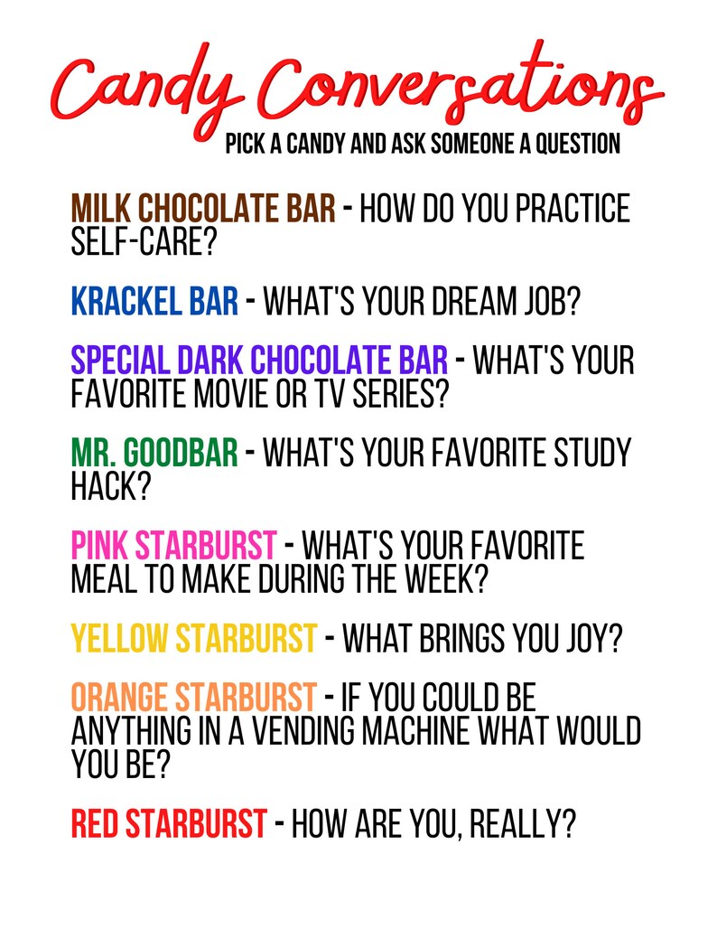 Printable Ice Breaker| Print Out for Classrooms, Offices, and Meetings ...