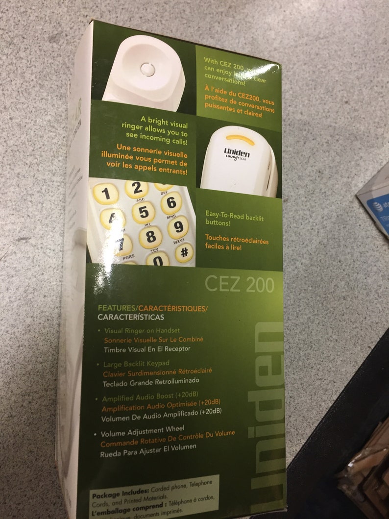 Uniden Loud & Clear Corded Phone. Model Cez 200. New Old - Etsy