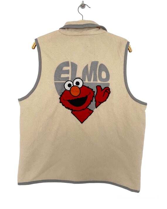 Vintage Sesame Street Elmo Big Logo Image Cartoon Fle… - Gem
