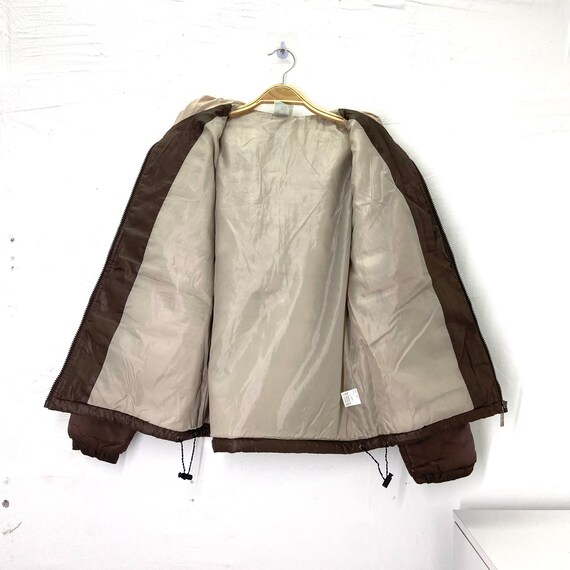 Vintage Hang Ten Light Puffer Jacket Zipper Hoodie M … - Gem