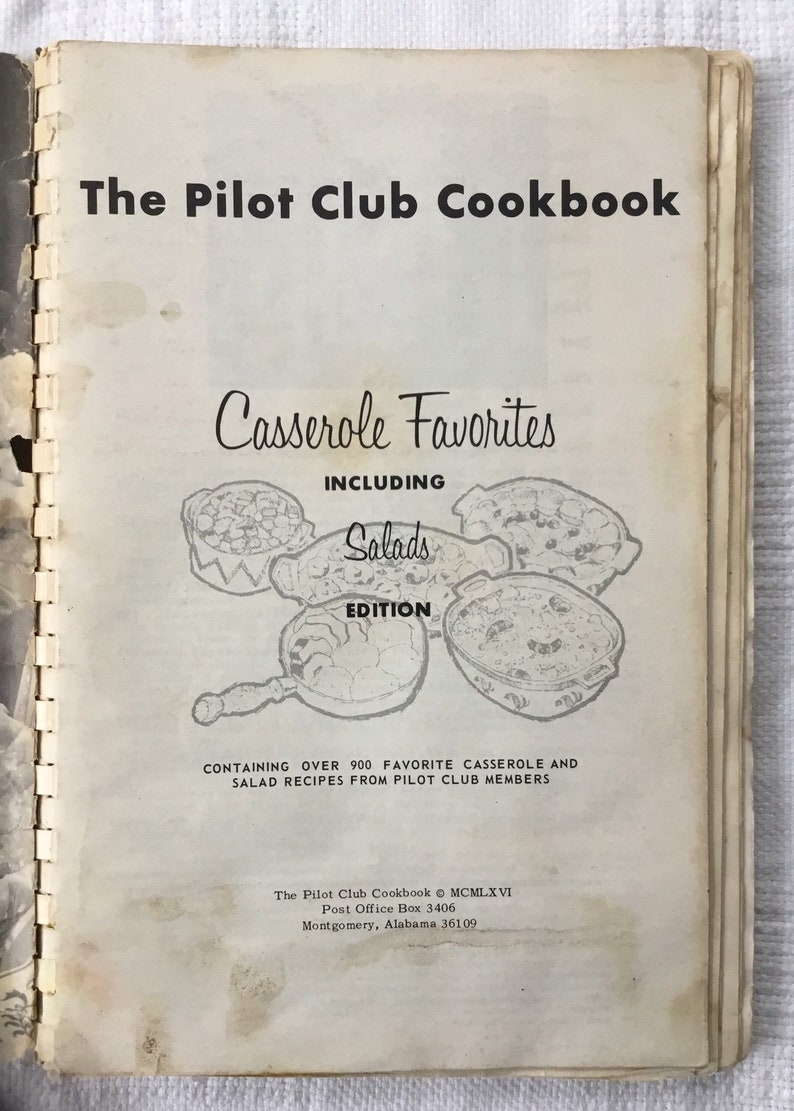 The Pilot Club Cookbook: Casserole Favorites - Etsy
