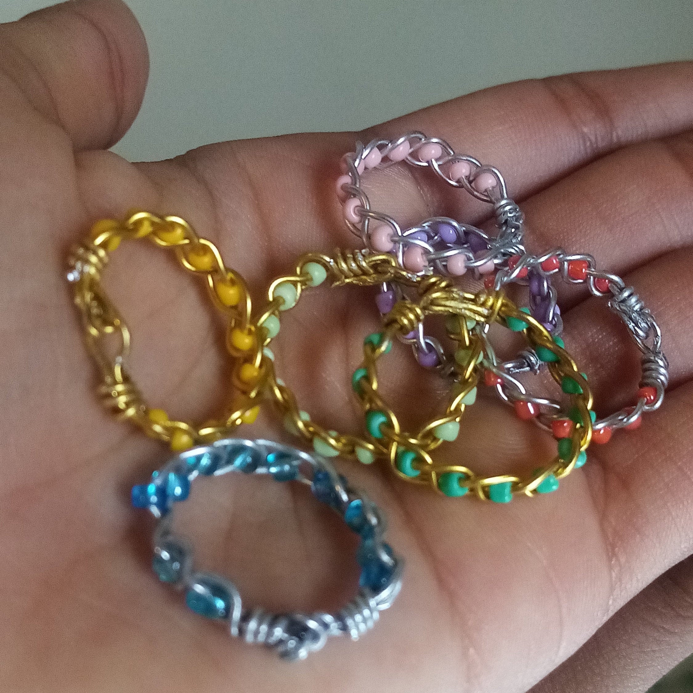 Y2k seed bead braided ring - Etsy.de