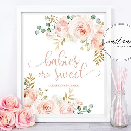 Babies Are Sweet Sign Baby Shower Sign Baby Shower Template - Etsy