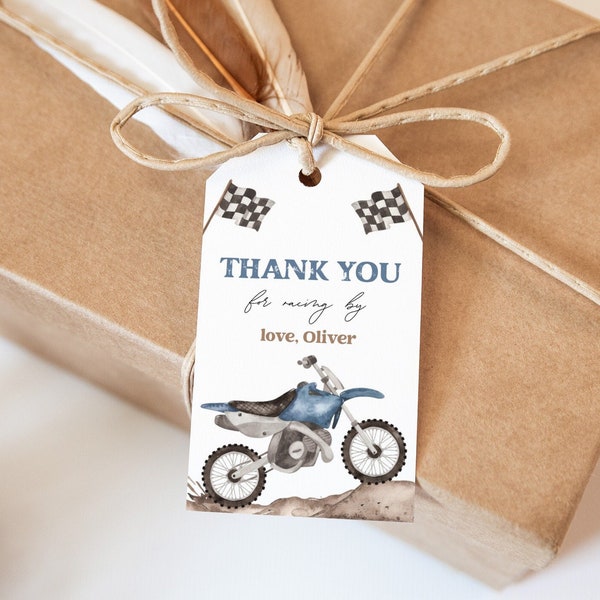 Dirt Bike Party Thank You Tags Birthday Party Gift - 60+ Gift Ideas for ...