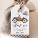 Editable Favor Tag Boys 1st Birthday Gift Tags | Retro Race Car, Fast ...