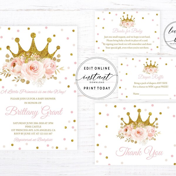 Princess Baby Shower - Etsy