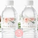 Printable Water Bottle Labels Blush Pink Floral Editable Water - Etsy