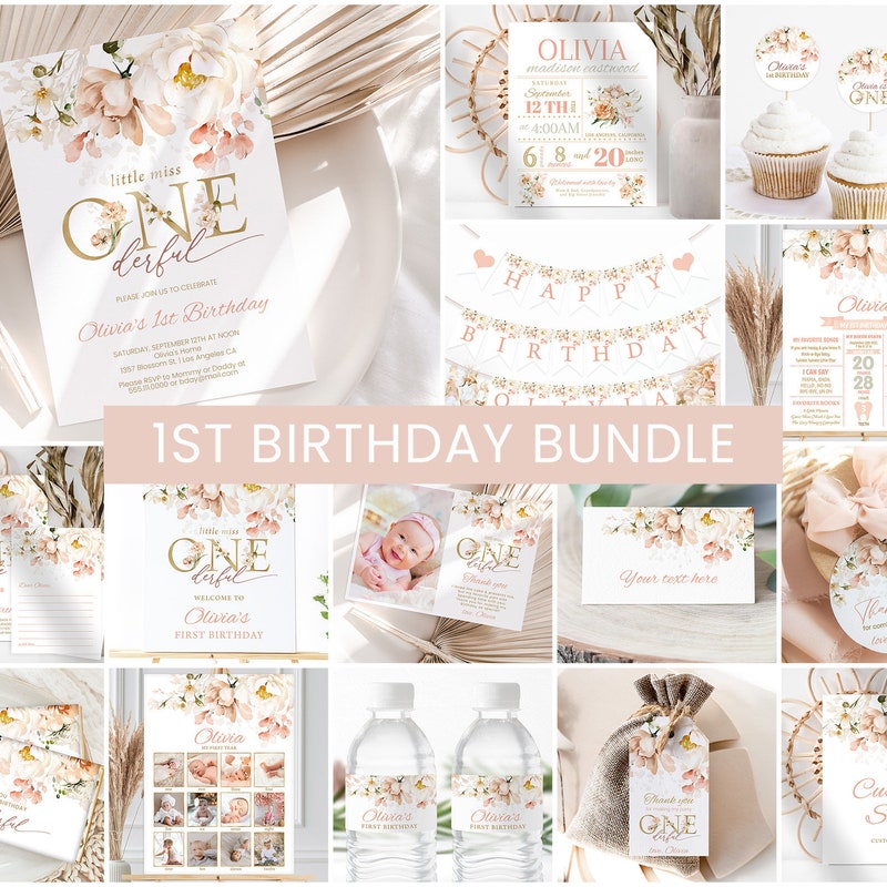 Floral 1st Birthday - Etsy