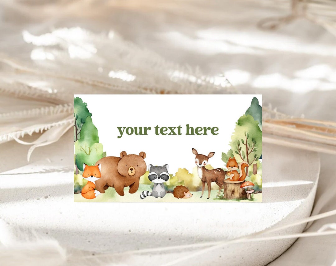 Birthday Food Tent Cards, Printable Name Cards, Place Cards, Food ...