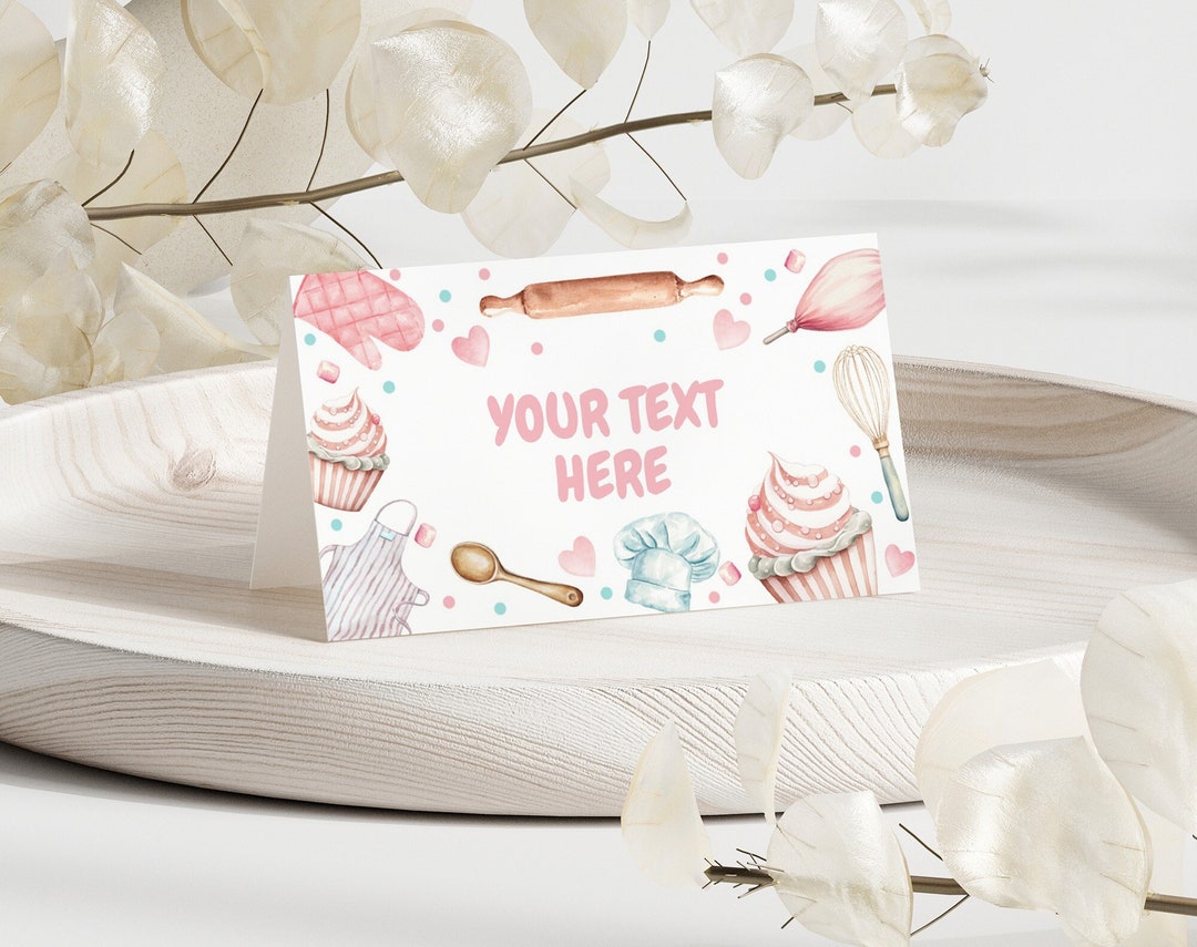 Food Tent Cards, Printable Name Cards, Place Cards Food Label | Cupcake ...