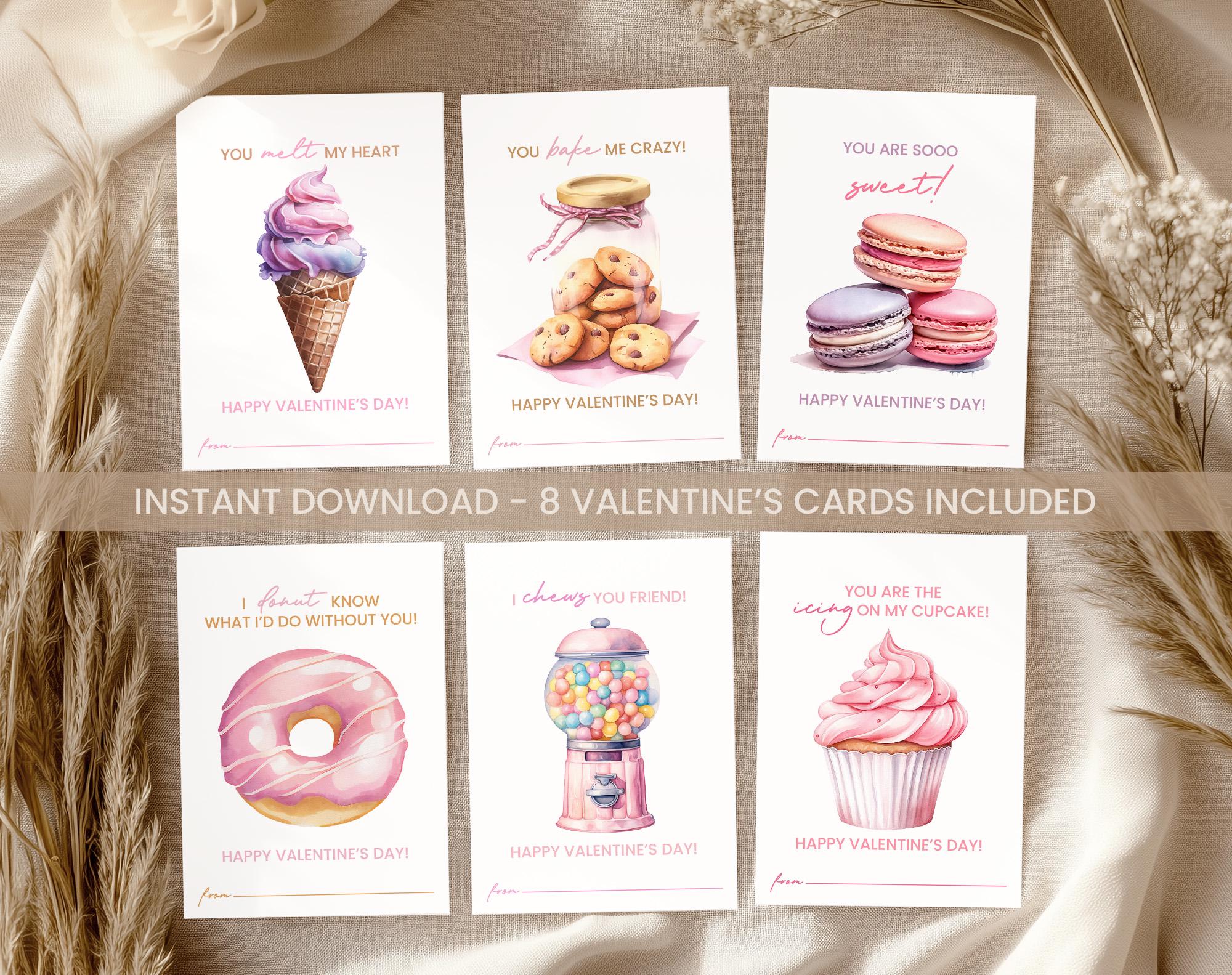 Printable Sweets Valentine Cards, Funny Pun Valentines Gift Tags, Candy ...