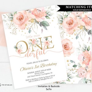 Blush Floral Party Banner Printable Happy Birthday Banner DIY Baby ...