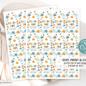Printable Birthday Favors, Gift Tags | Our Little Pumpkin, Fall Autumn ...