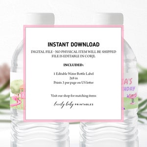 Editable Water Bottle Labels Playground, Party in the Park, Summer ...