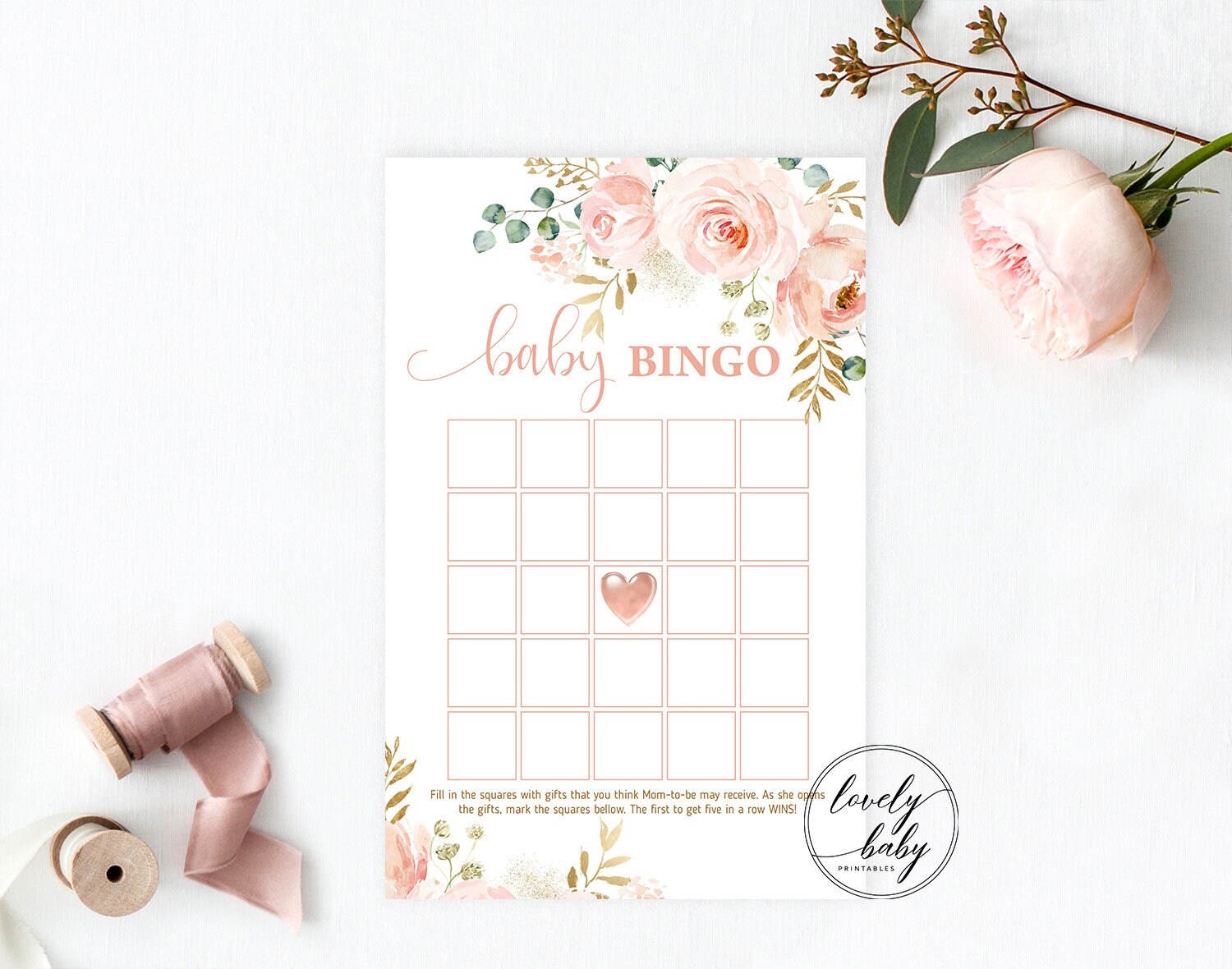 Printable Baby Shower Games Pack Blush Pink Floral Baby Shower - Etsy