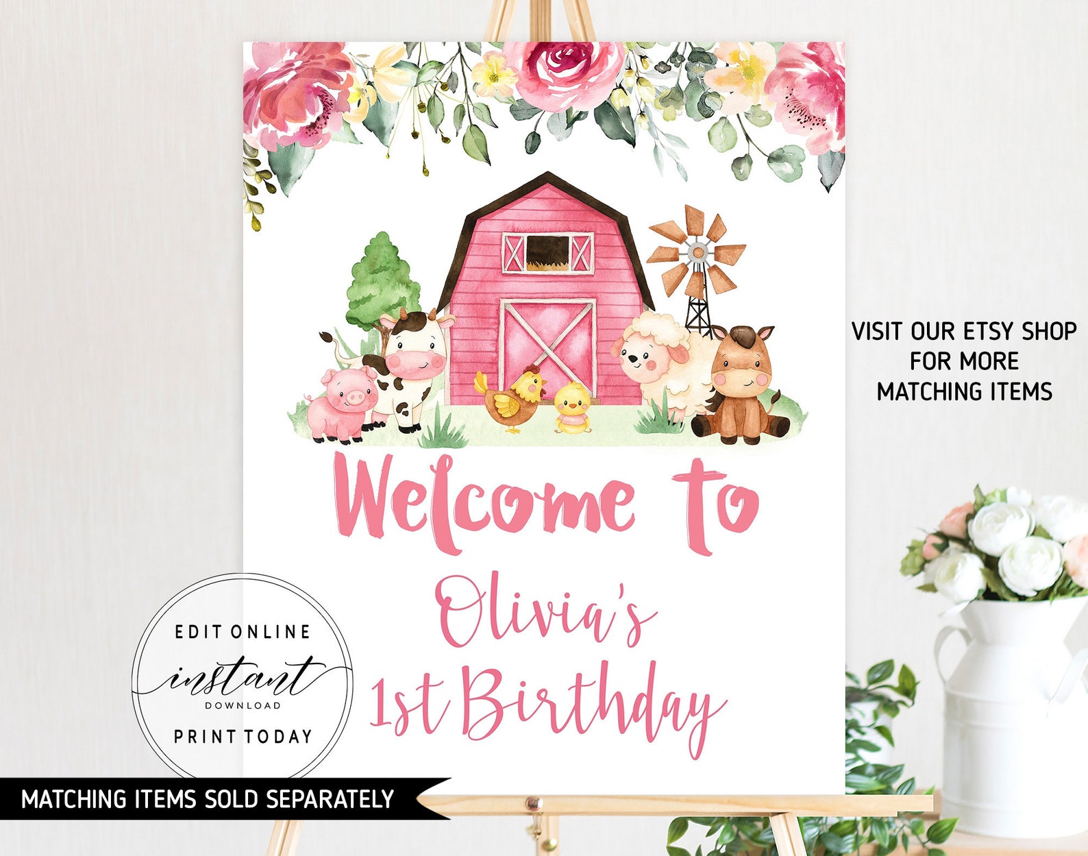 Editable Milestone Sign Template Printable Birthday Board 1st | Etsy