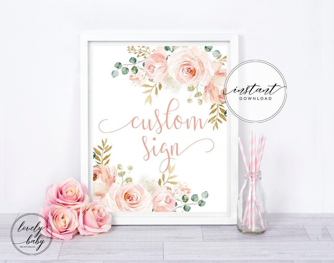 Custom Sign Design Personalized Baby Shower Sign Printable - Etsy