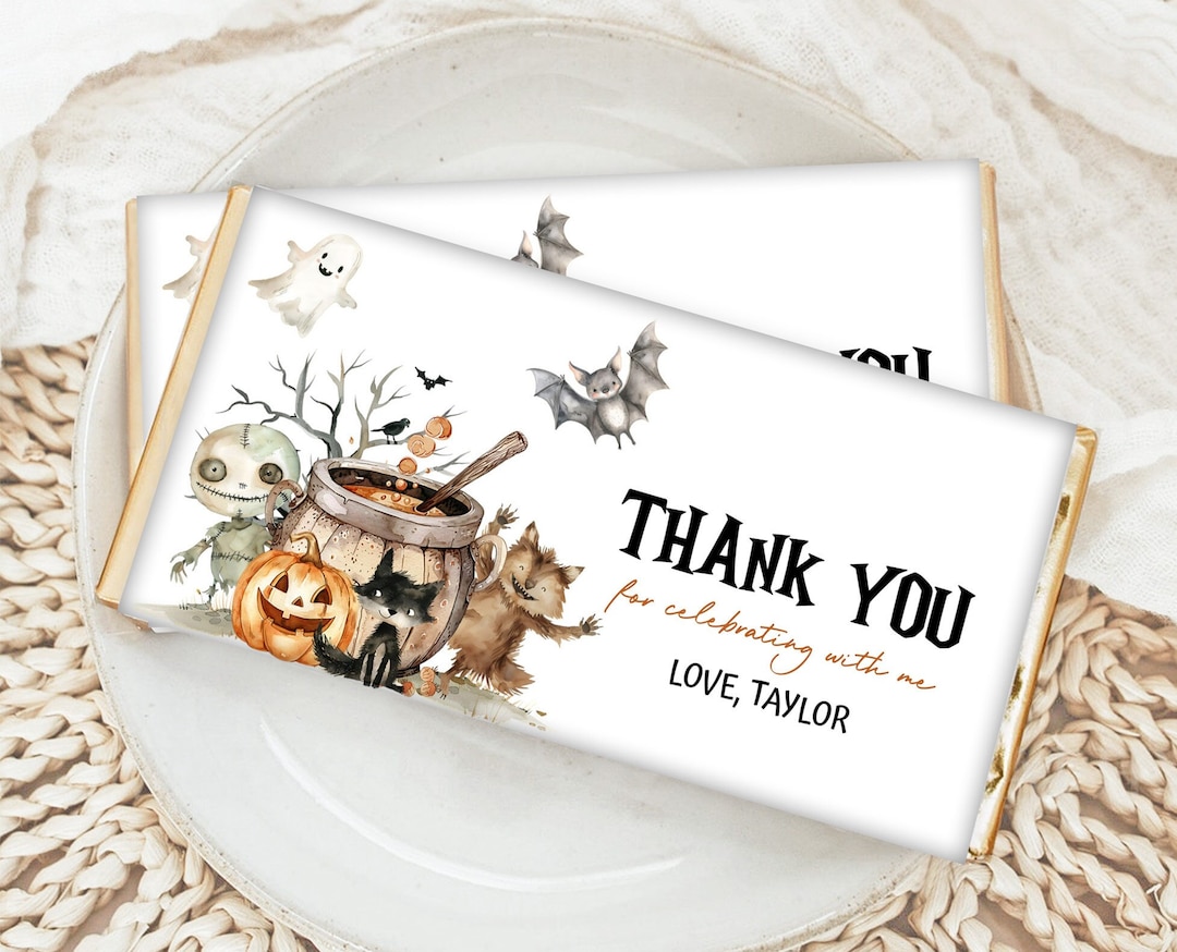 Chocolate Bar Wrapper, Candy Bar | Halloween, Jack O Lantern, Spooky ...