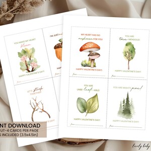 Printable Nature Valentine Cards, Funny Pun Valentine Day Gift Tags ...