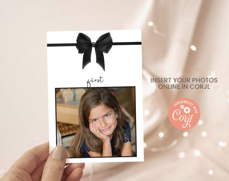 Bow Graduation Photo Banner | Black Coquette Bow, Ribbon | Printable ...
