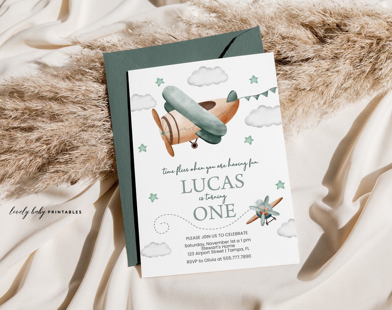 Boys First Birthday Invitation Printable 1st Birthday Invite - Etsy