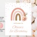 Boho Rainbow Birthday Welcome Poster, Sign Modern Boho Rainbow ...