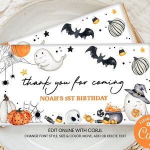 Chocolate Bar Wrapper, Candy Bar | Spooky ONE, Halloween, Cute Ghost ...
