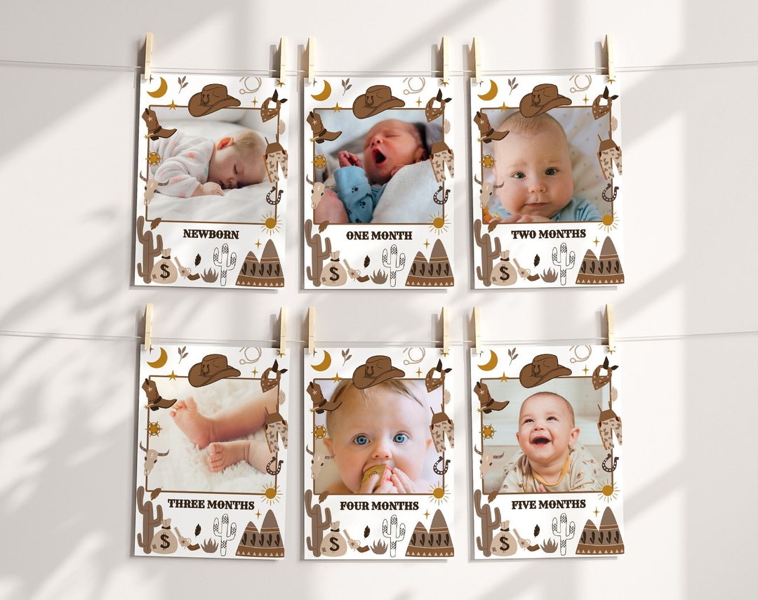 Monthly Photo Banner 12 Months Birthday Banner Year in - Etsy