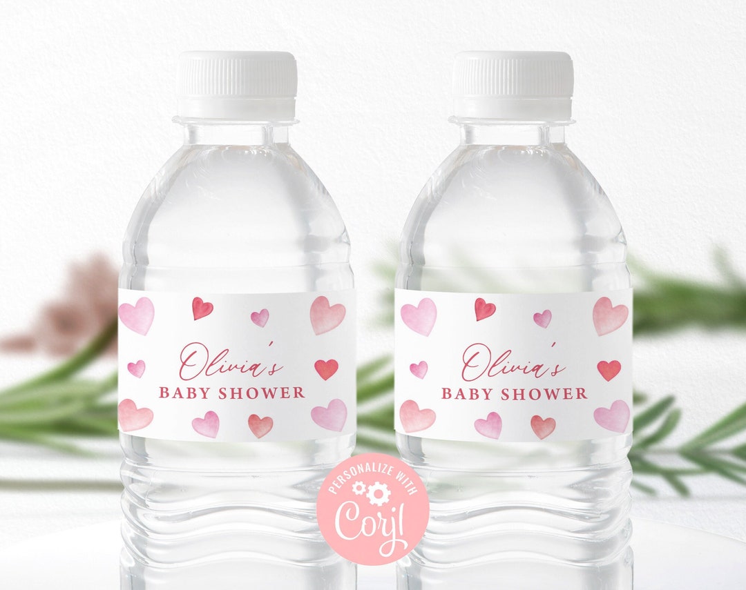 Editable Water Bottle Labels | Little Sweetheart, Heart, Valentines ...