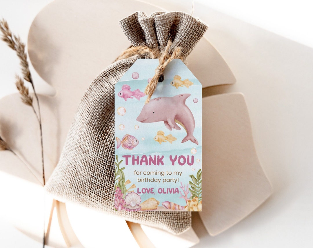 Printable Birthday Favors, Gift Tags | Under the Sea, Ocean Animals ...